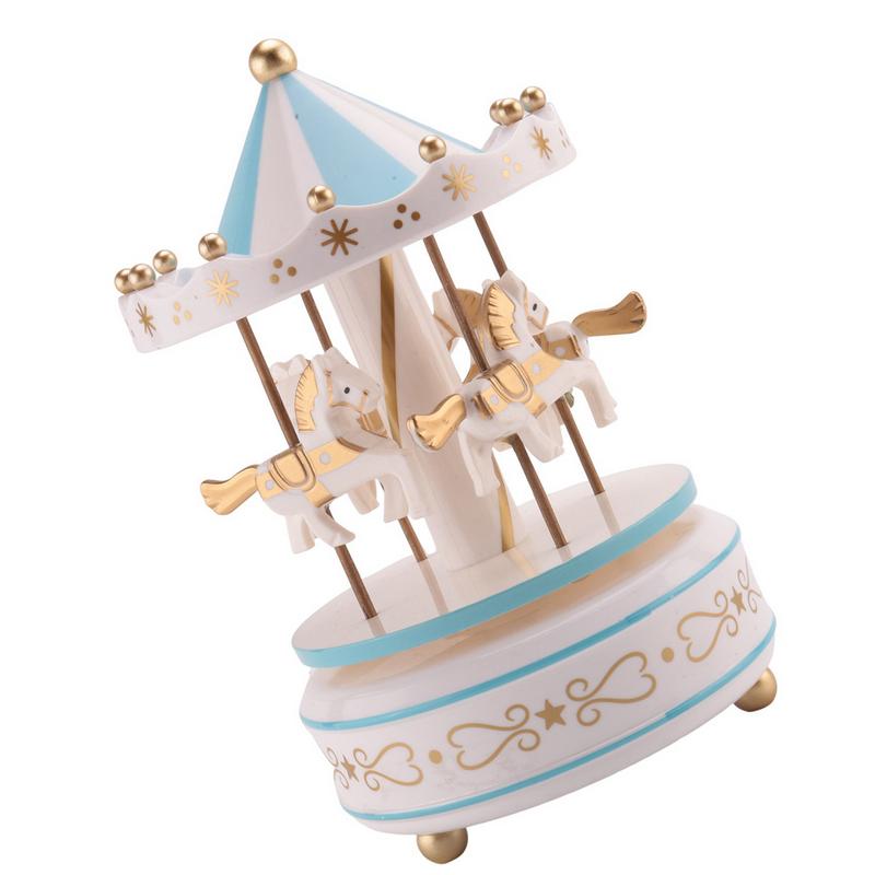 Music Box Merry Go Round Music Box Room Decorations Rotatable Wind Up ...