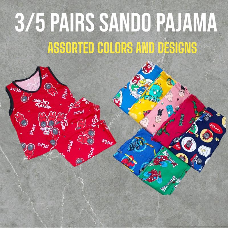 3/5 pairs SANDO PAJAMA for BOY Kids Assorted Colors & Prints - TikTok ...
