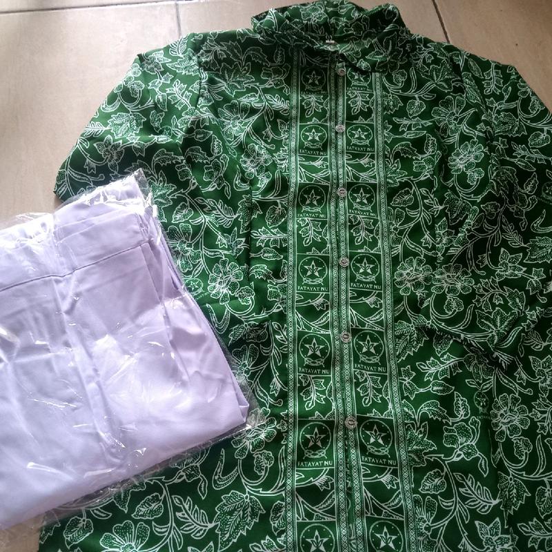 BATIK FATAYAT NASIONAL WARNA HIJAU TUA SESUAI PUSAT - Shop | Tokopedia