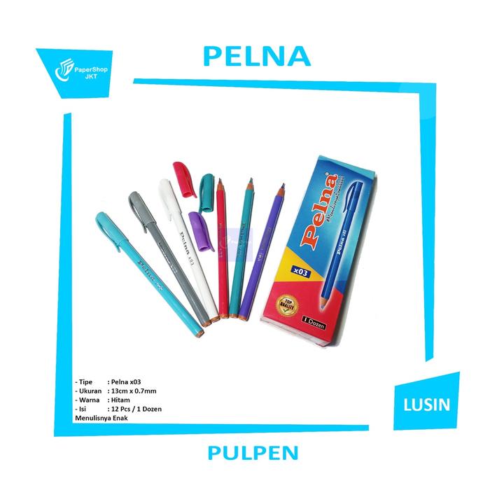 Jual PELNA - Pulpen x03 Hitam - Lusin - Jakarta Utara - Papershopjkt ...