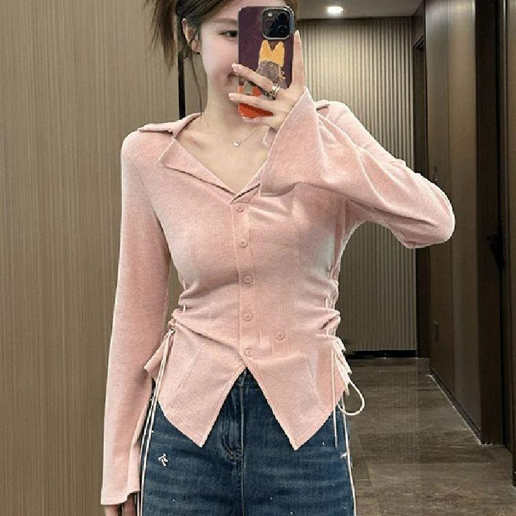 Baju Atasan Dalam Perempuan, Gentle Woman Outfit, Lapel Baldu, - TikTok ...