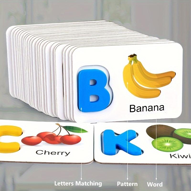 [Wooden Alphabet Flashcards] Wooden ABC Letters Flashcards Puzzle ...