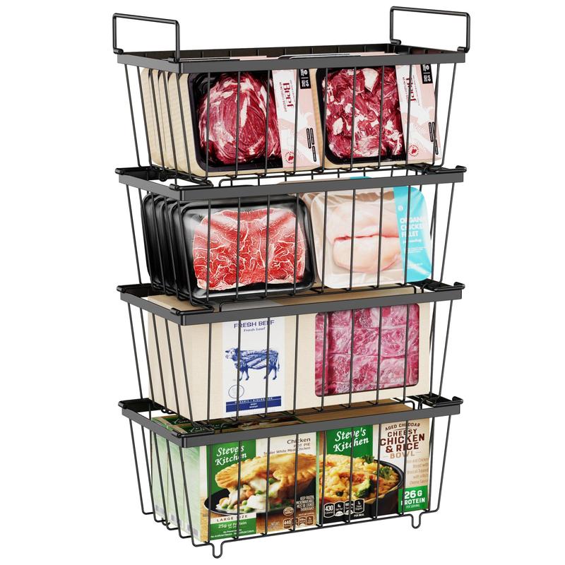 iSpecle Deep Freezer Organizer Bins - 3/4/5/6/8 Pack Stackable - TikTok ...