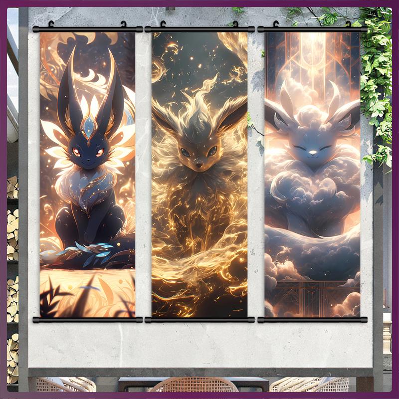 3Pcs Unframed Anime Cartoon Character Hanging Scrolls Painting ...