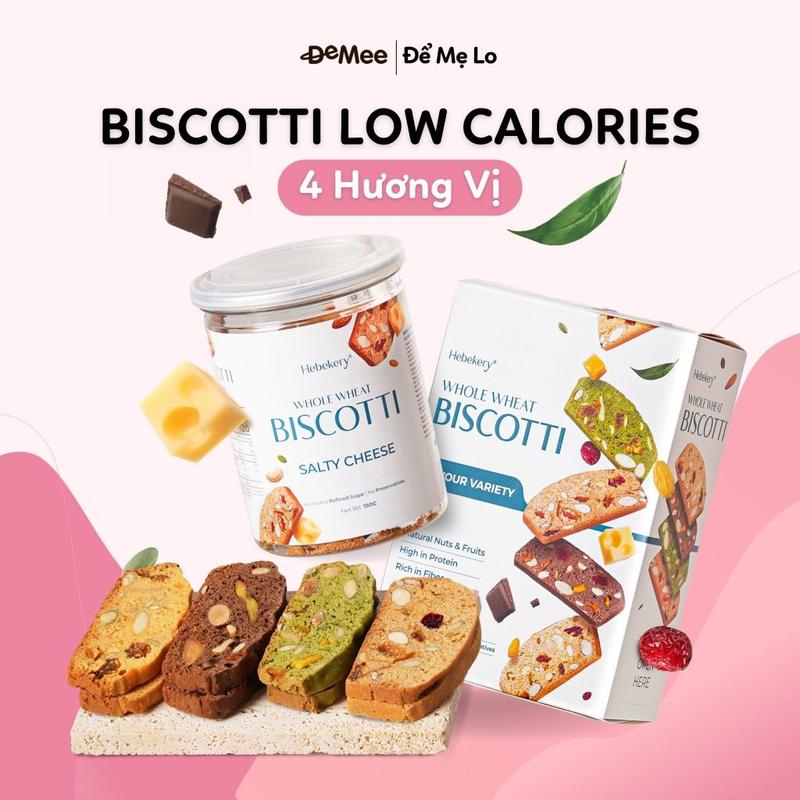 Biscotti Nguyên Cám Low Calories 4 VỊ Choco Socola Ca Cao, Matcha ...