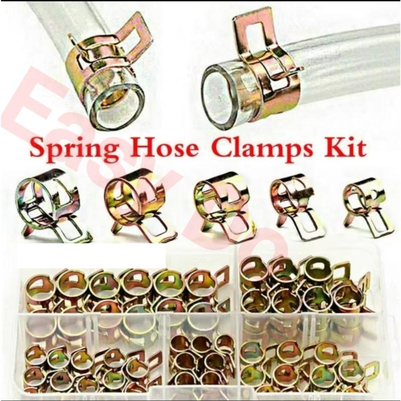 Spring Clip Clamp Fuel Oil Line Vacuum Air Hose Car Lorry Motor ...