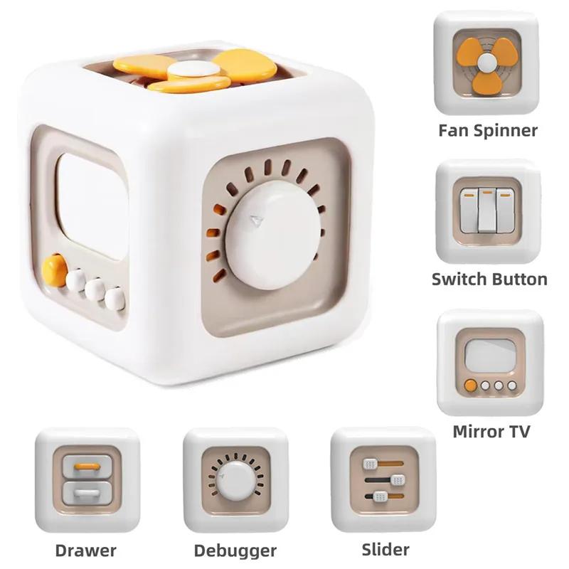 6-in-1 Activity Rubik's Cube Baby Multi functional Sensory Busy ...