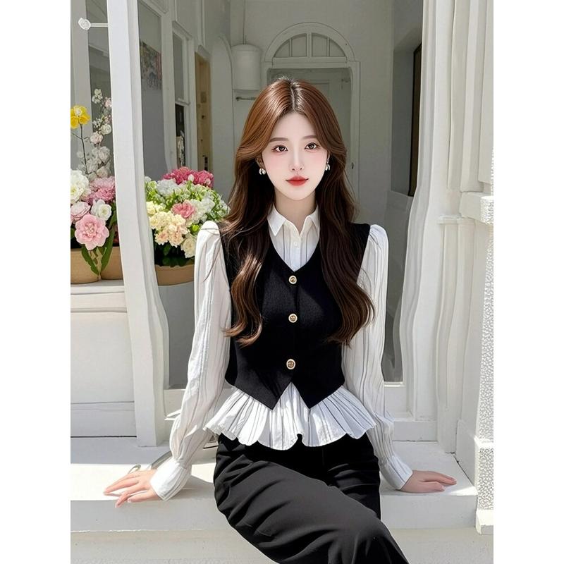 FADFAD Setelan Atasan lengan dan celana panjang terdapat dua - Shop ...