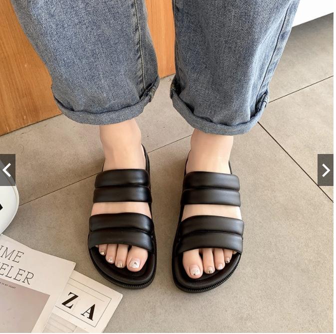 summer korean fashion two strap women sandals（add one size） Shoes ...