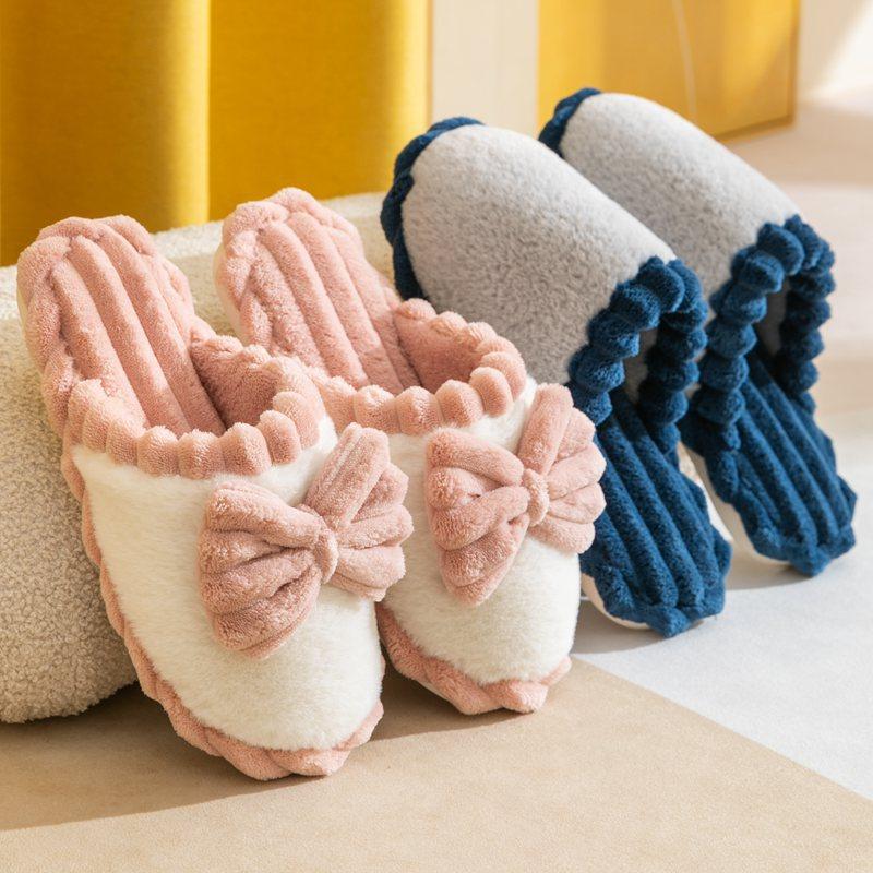 Cotton Slippers for Women Home Couple Room Fleece-Lined Warm - TikTok ...