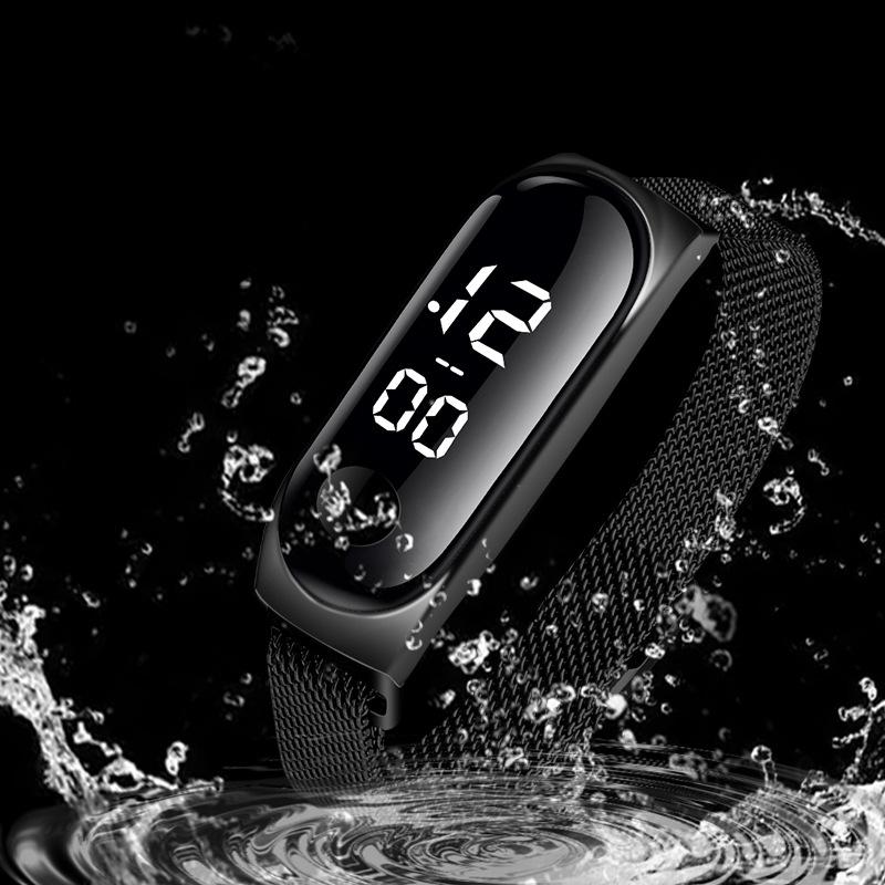 Digital LED Dial Watch Women's Men's Bracelet Touch Sports Watch ...