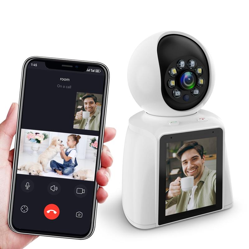 2K HD Video Call Security Camera Indoor, Nanny Monitor Pet Camera,Two ...