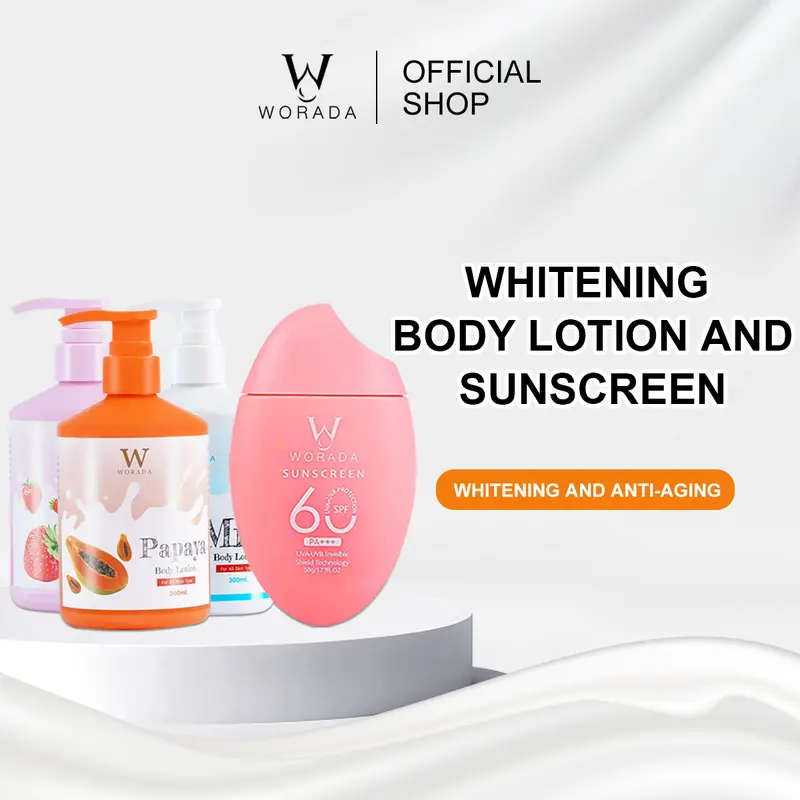 [FDA Approved] WORADA Whitening Lotion And SPF60++ Sunscree - TikTok ...