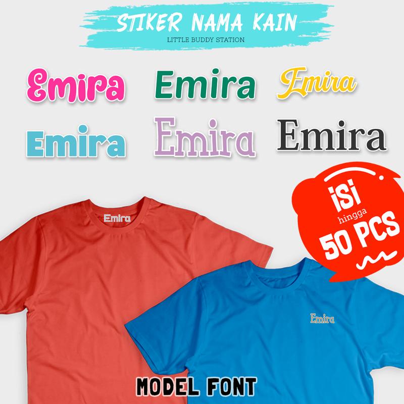 Stiker Label Nama Baju Kain Setrika Custom Anak Sticker Baju - Shop ...