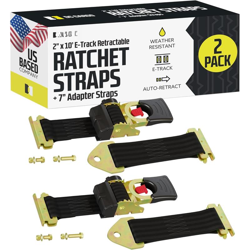 E Track Retractable Ratchet Straps - E-Track and Bolt-On Mounting ...