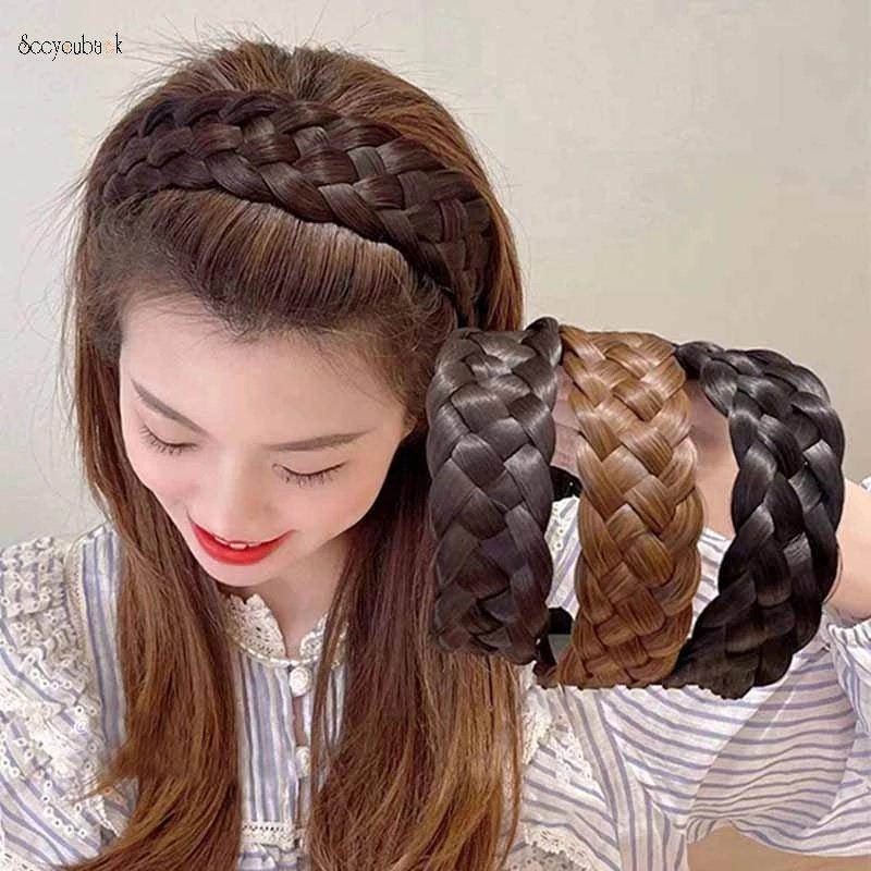 Rambut palsu twist tulang ikan lima helai, tocang, ikat kepala tidak ...