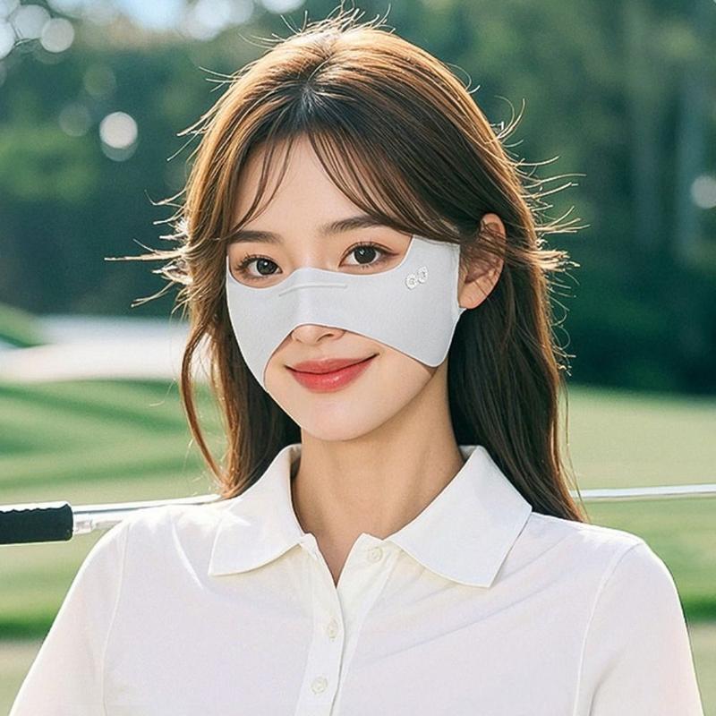 Summer Elastic Ice Silk Mask UV Protection Thin Golf Face Mask - TikTok ...