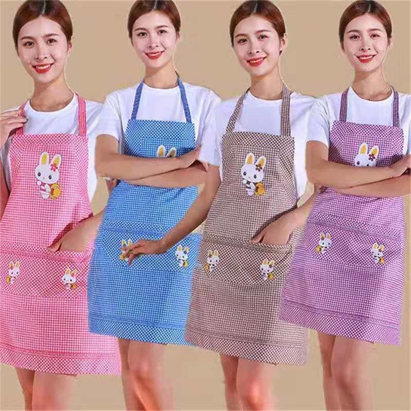 Apron Memasak, Kalis Minyak, Untuk Wanita, Boleh Laras, Bercetak ...