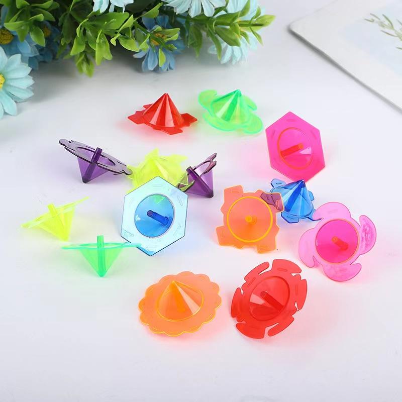 Mini Child Transparency Plastic Gyro Toys Baby Shower Kids Birthday ...