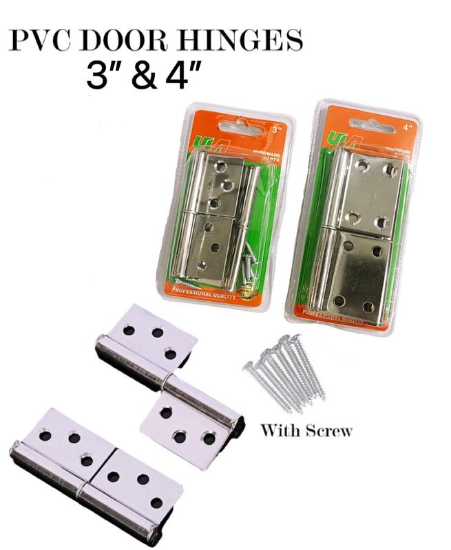 ULA PVC Door Hinges Set with Screws 3 Inch & 4 Inch - High Quality ...