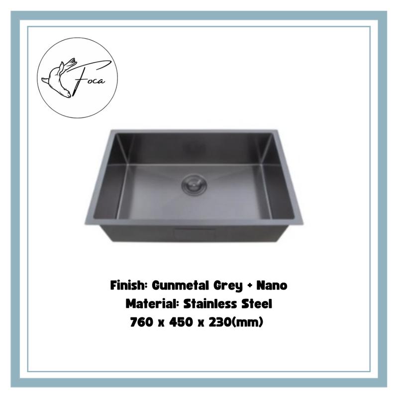Foca 760MM Gunmetal Grey + Nano Material: Stainless Steel FPL-BS-GG760S ...