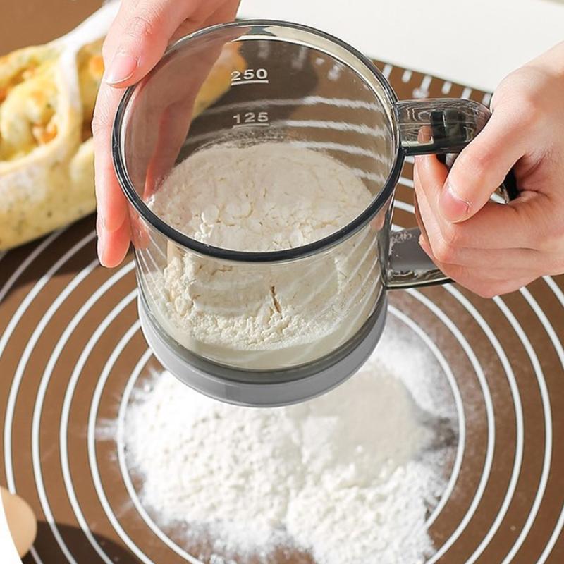 [ADH]Kitchen Flour Sieve Handheld Semi-automatic Sugar Sifte - TikTok ...