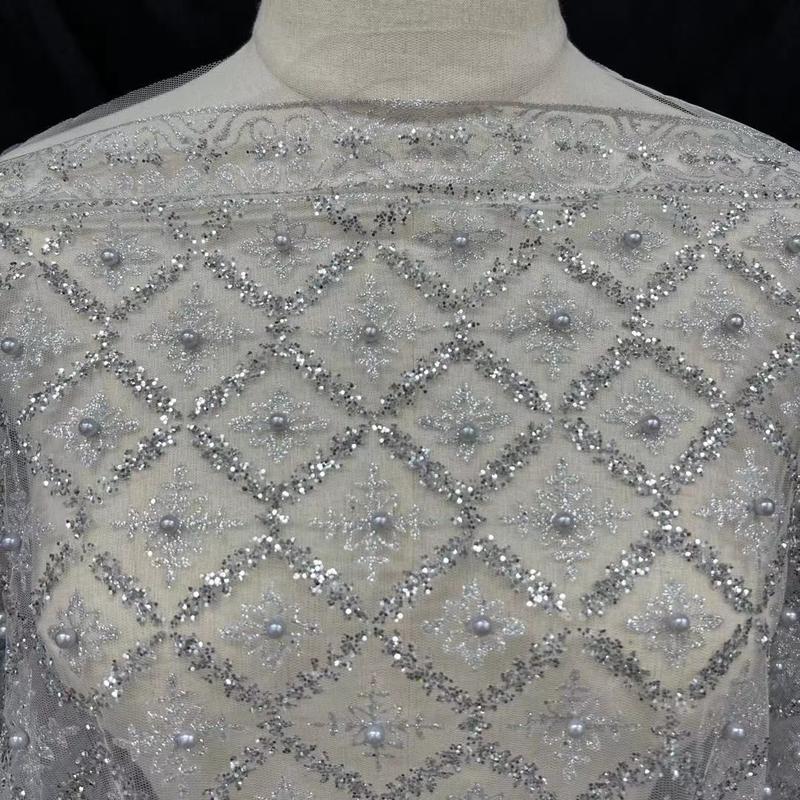 Shawl, Dai Ethnic Style for Women, Mesh, Beaded, Iron-on Powder ...