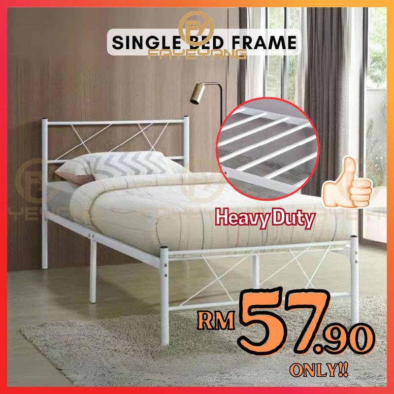 Fayeyang Metal Single Bed/Katil Bujang Besi/Divan/Katil Besi/Single ...