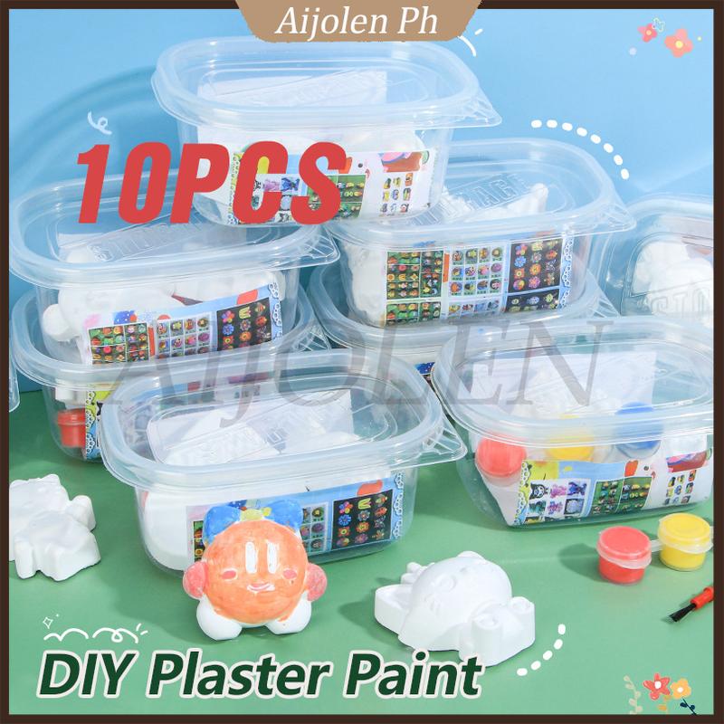 Aijolen DIY Creative Plaster Painting 10pcs Figurine Colorin - TikTok ...