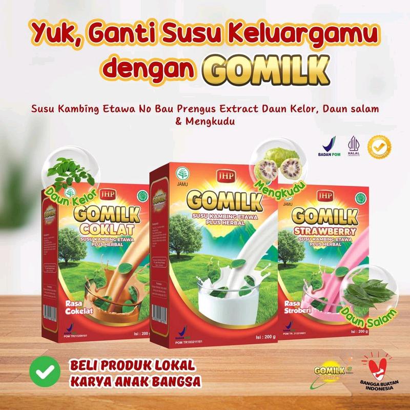 GOMILK susu kambing herbal isi 200gr tidak bau prengus - Shop | Tokopedia