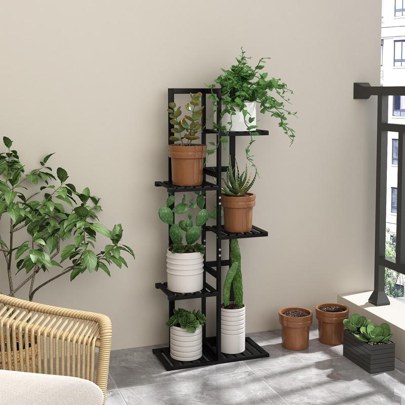 Bamboo Plant Stand, Multi-layer Plant Display Rack, Durable Organizer ...