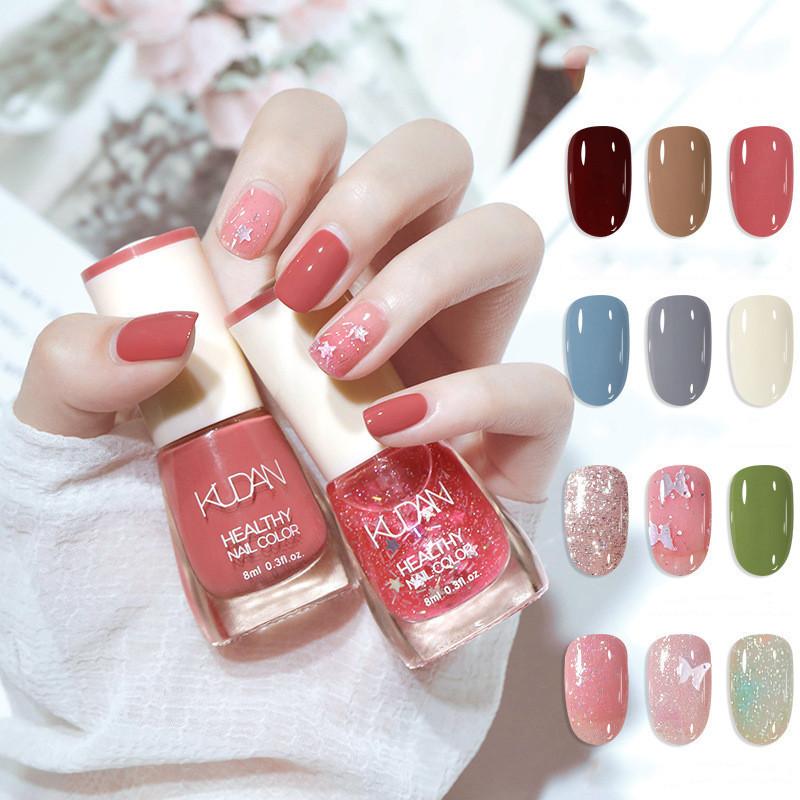 Nail Polish Set Water based No-Baking Quick-Drying Lasting Tear-off ...