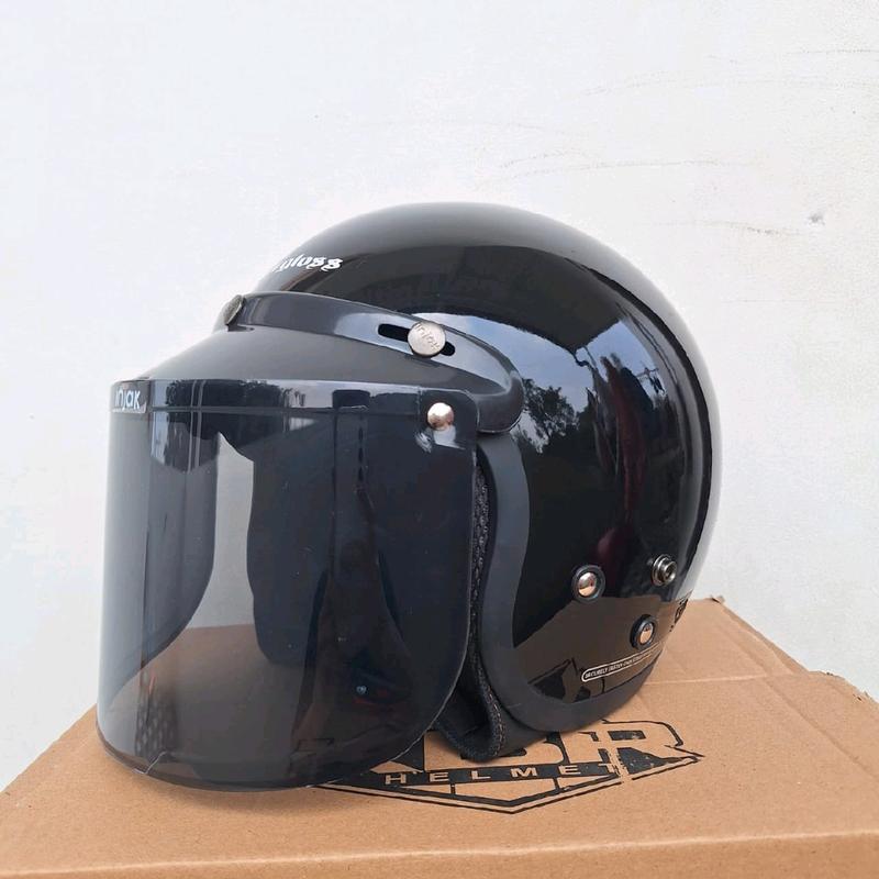 Helm RETRO Hitam Dof identik Cargloss packing aman FREE BUBBLE - Shop ...