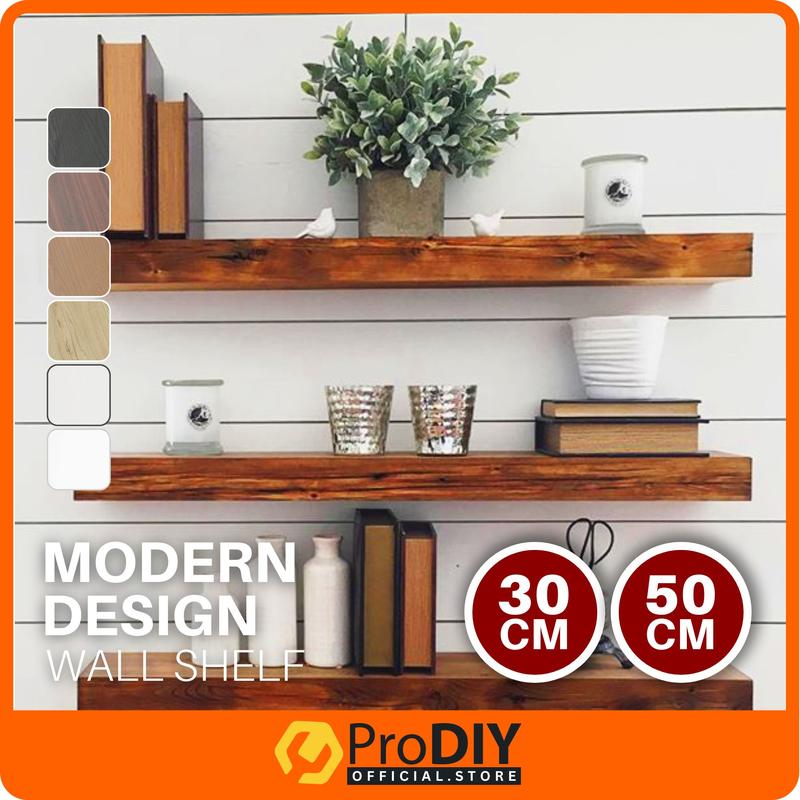Diy Floating Wall Shelf 30cm / 50cm Black - TikTok Shop Malaysia