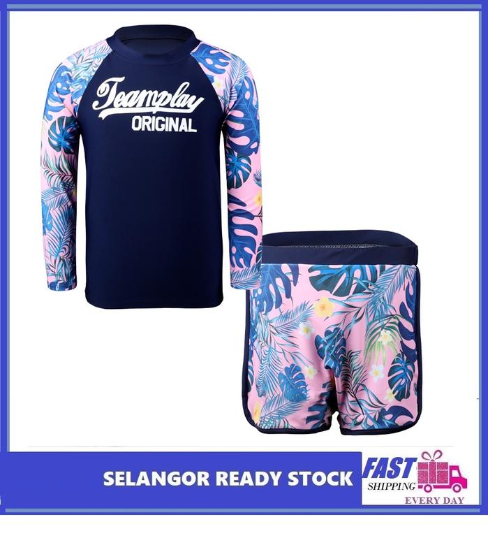Stok Selangor Baju Renang Budak Perempuan 2pcs Set Cepat Kering 2pcs ...