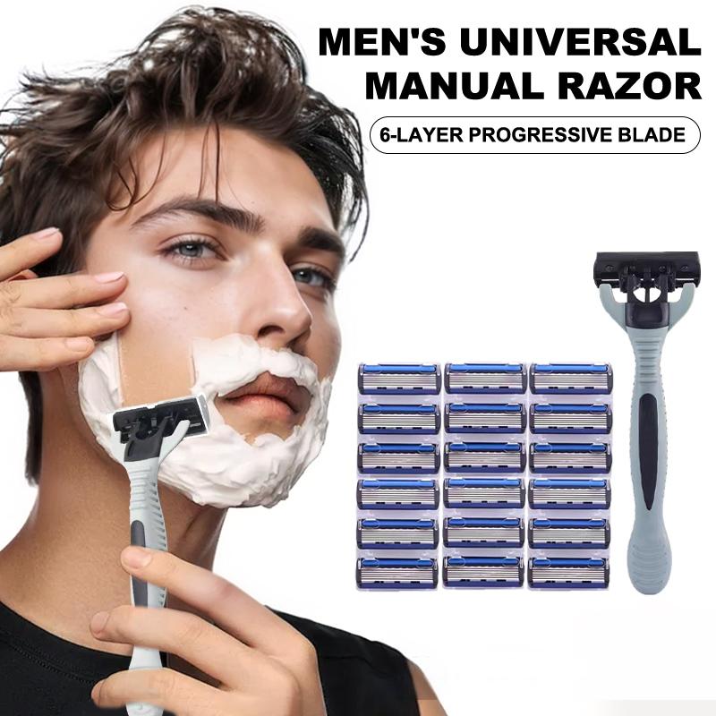 Manual Shaver Men S Razor Replacement Head 6 Layers Manual Razor ...