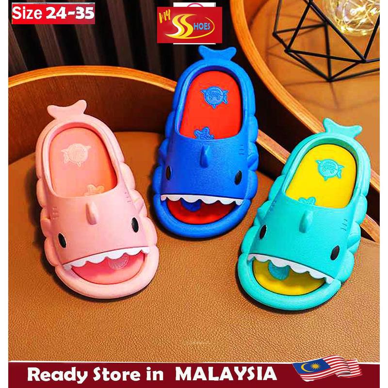 SS Shoes Shark Slipers Budak8201/ Kids Selipar sharks Anti-Slip ...