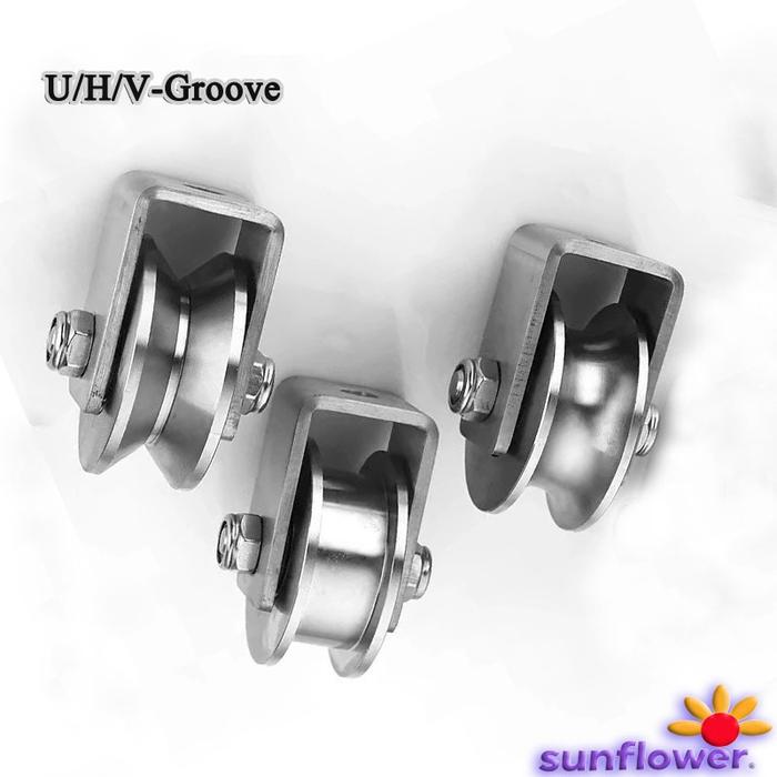 Promo Heavy Duty Roda 304Stainless-Steel U/H/V Groove Pulley Bearing ...