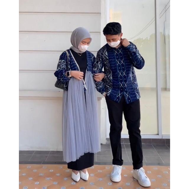 outer etnik - kemeja tenun - couple prewedding - couple kondangan ...