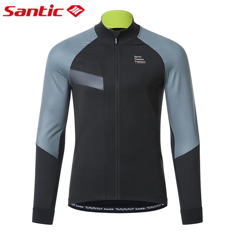 Santic Men Cycling Coat Winter Windproof Thermal Fleece Sports - TikTok ...
