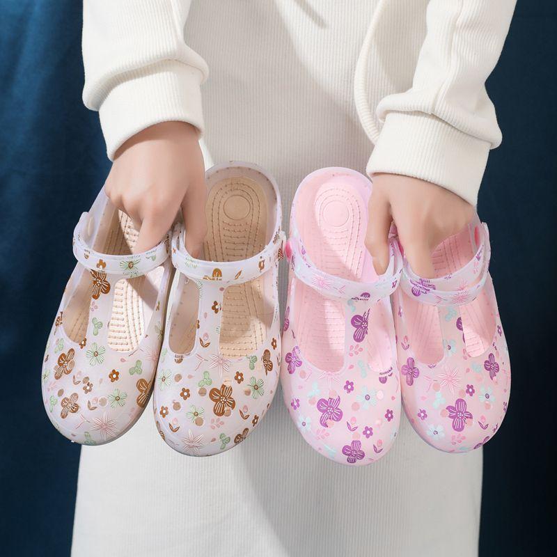 Terompah Bercetak untuk Wanita, Pakaian Dua Hala, Kasut Jeli - TikTok Shop Malaysia