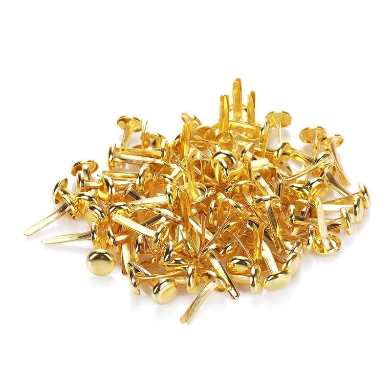 100pcs Paper Clasps Split Pins Round Head Clips for School Office ...