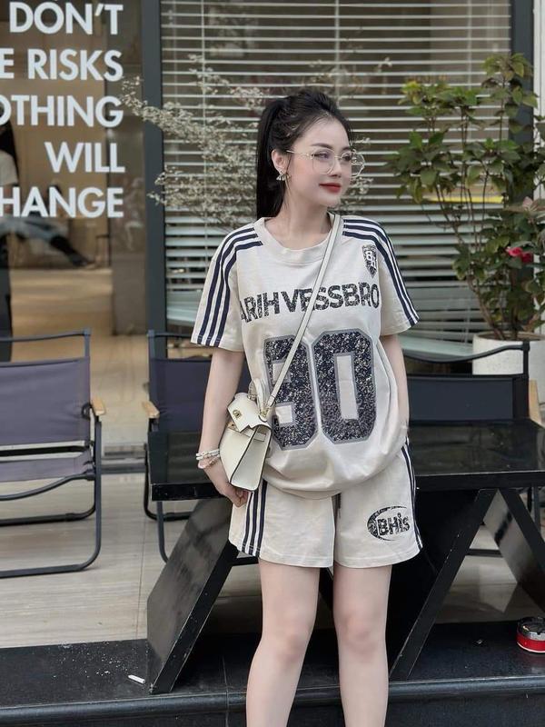 Sét bộ cộc nam nữ (bộ 90), chất liệu cotton khô, mẫu hotrend - TikTok Shop Vietnam