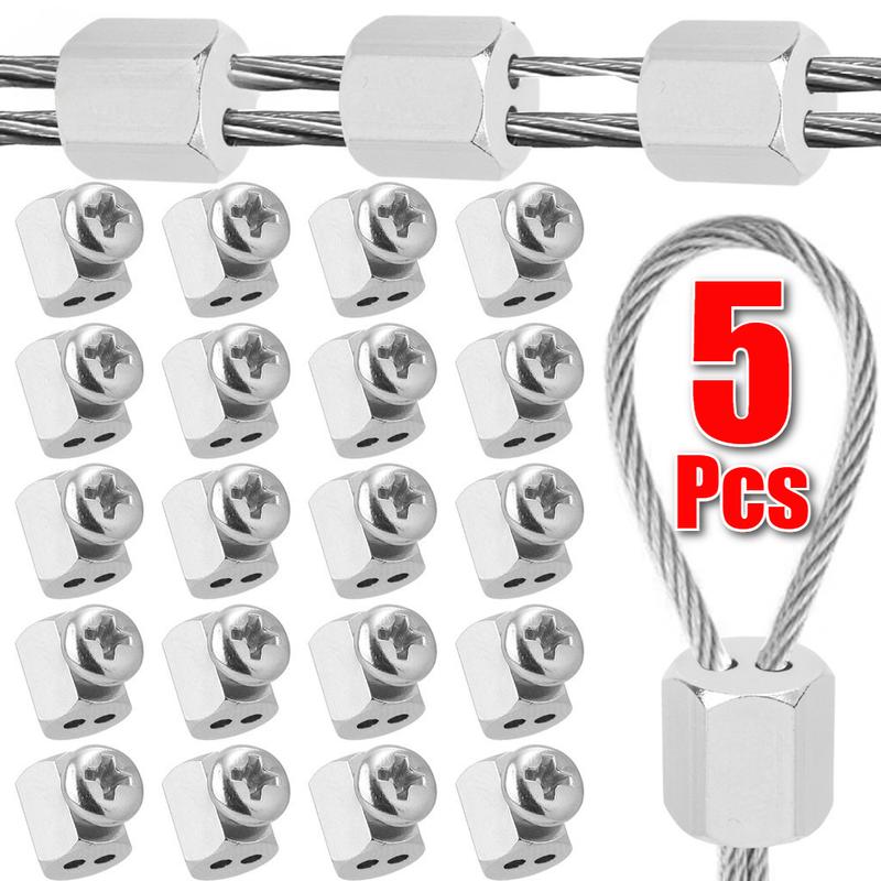 1/5Pcs Durable Stainless Steel Wire Rope Locker Hexagonal Screw ...