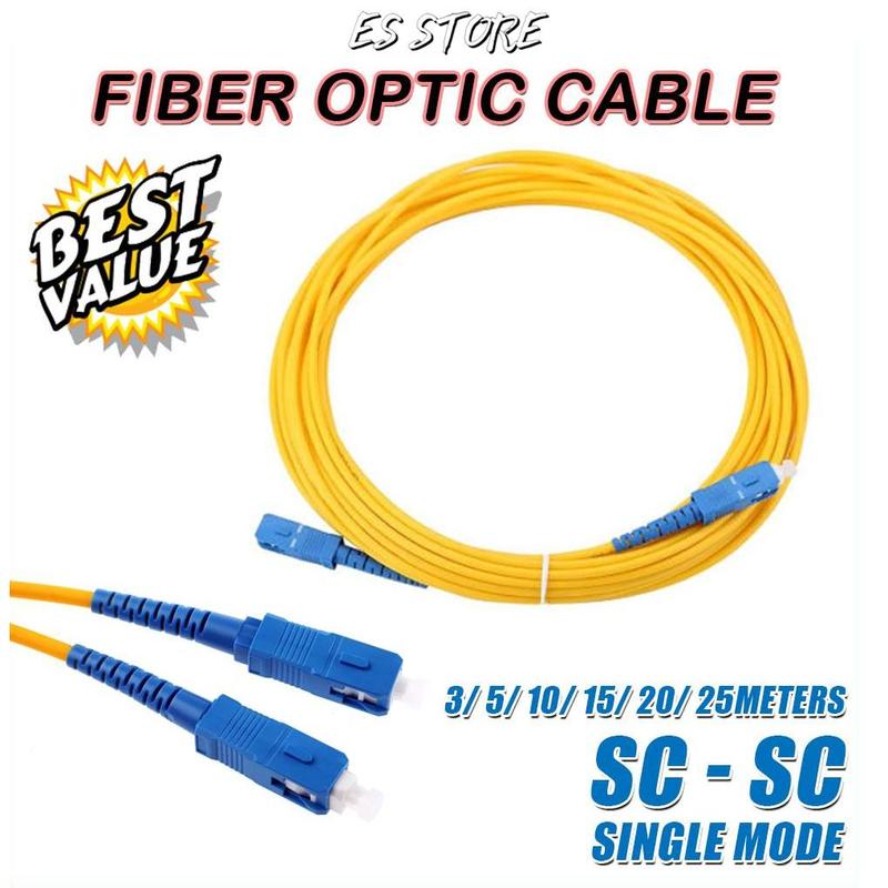 3m 5m 10m 20m SC TO SC FIBER OPTIC PATCH CORD FIVER OPTIC CABLE ...