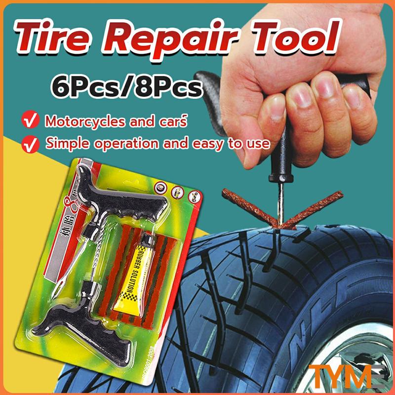 TYME Mall Car and motorcycle Tubeless Tire Repair Tools Kit bicycle ...