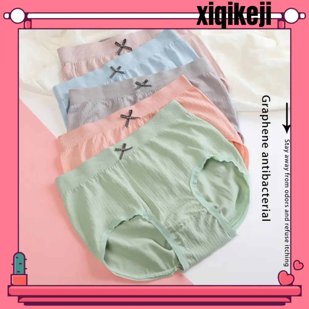 Seluar Dalam Wanita, Set 5pcs, Bahan Graphene, Menyerap dan Bernafas ...