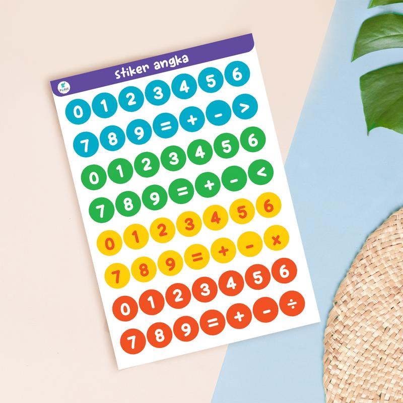 Sticker Dot Angka | Sticker Dot Activity | Sticker Number | Sticker Pra ...