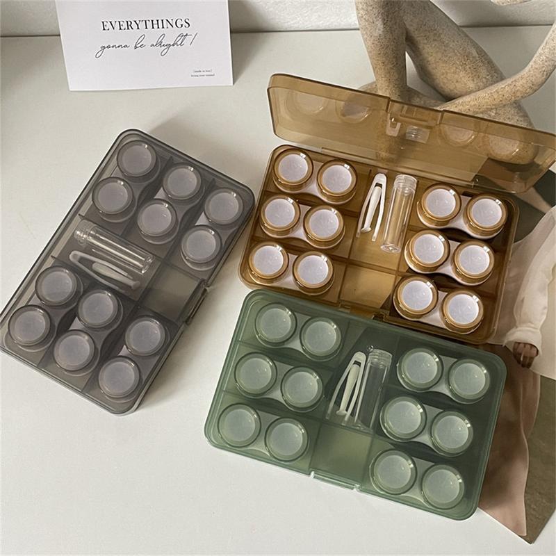 retro lens box nursing color contact six pairs storage box color ...