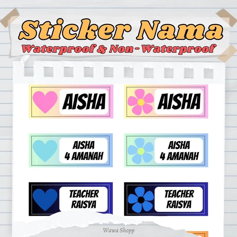 [100pcs] STICKER LABEL NAMA LOVE/FLOWER - TikTok Shop Malaysia